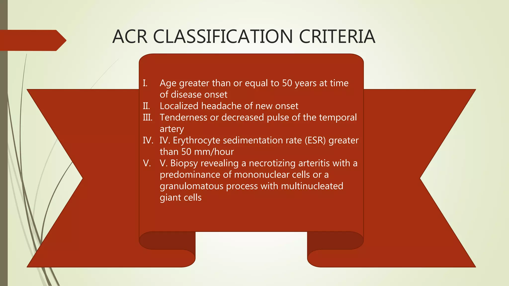 GCA | PPTX | Diseases and Conditions | Medical Health