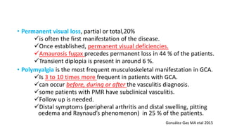 Gaint cell arteritiis (GCA) | PPTX