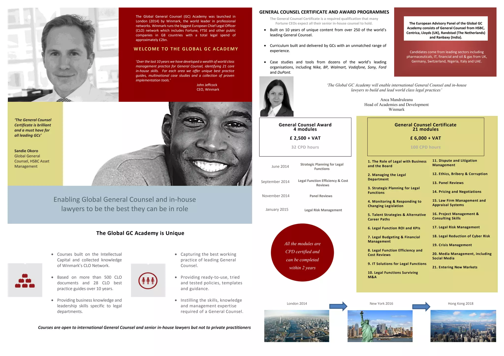 Global General Counsel Academy Brochure | PDF