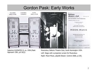 History of Computer Art II, Cybernetic Sculptures | PPTX