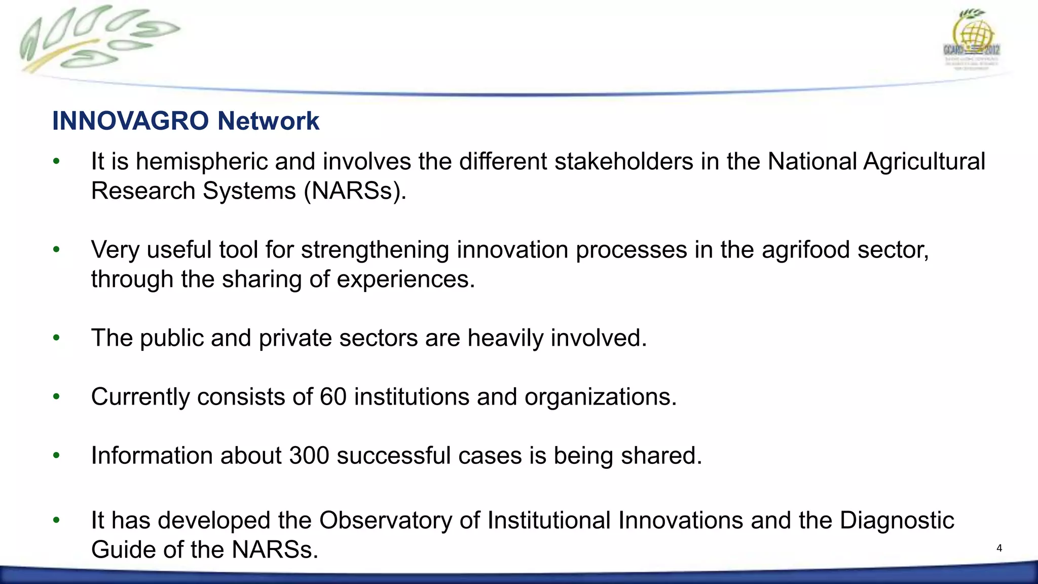 C2.1. Innovation, institutional learning and networks for development ...