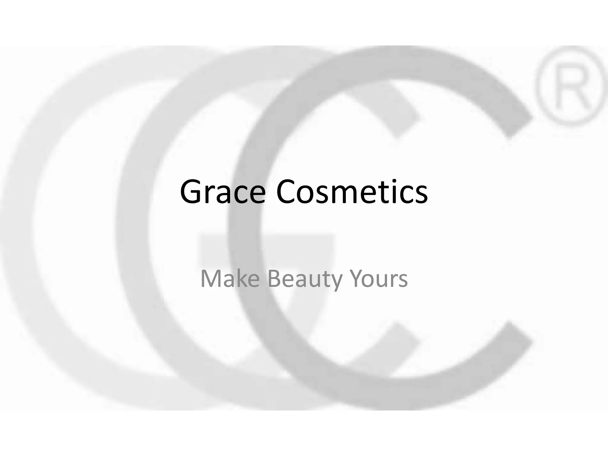 Grace Cosmetics Company Information | PPTX