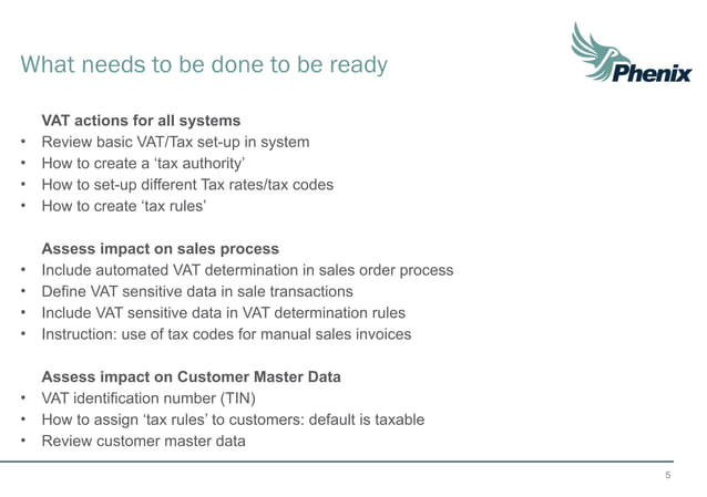 VAT readiness - intro new VAT system | PPT