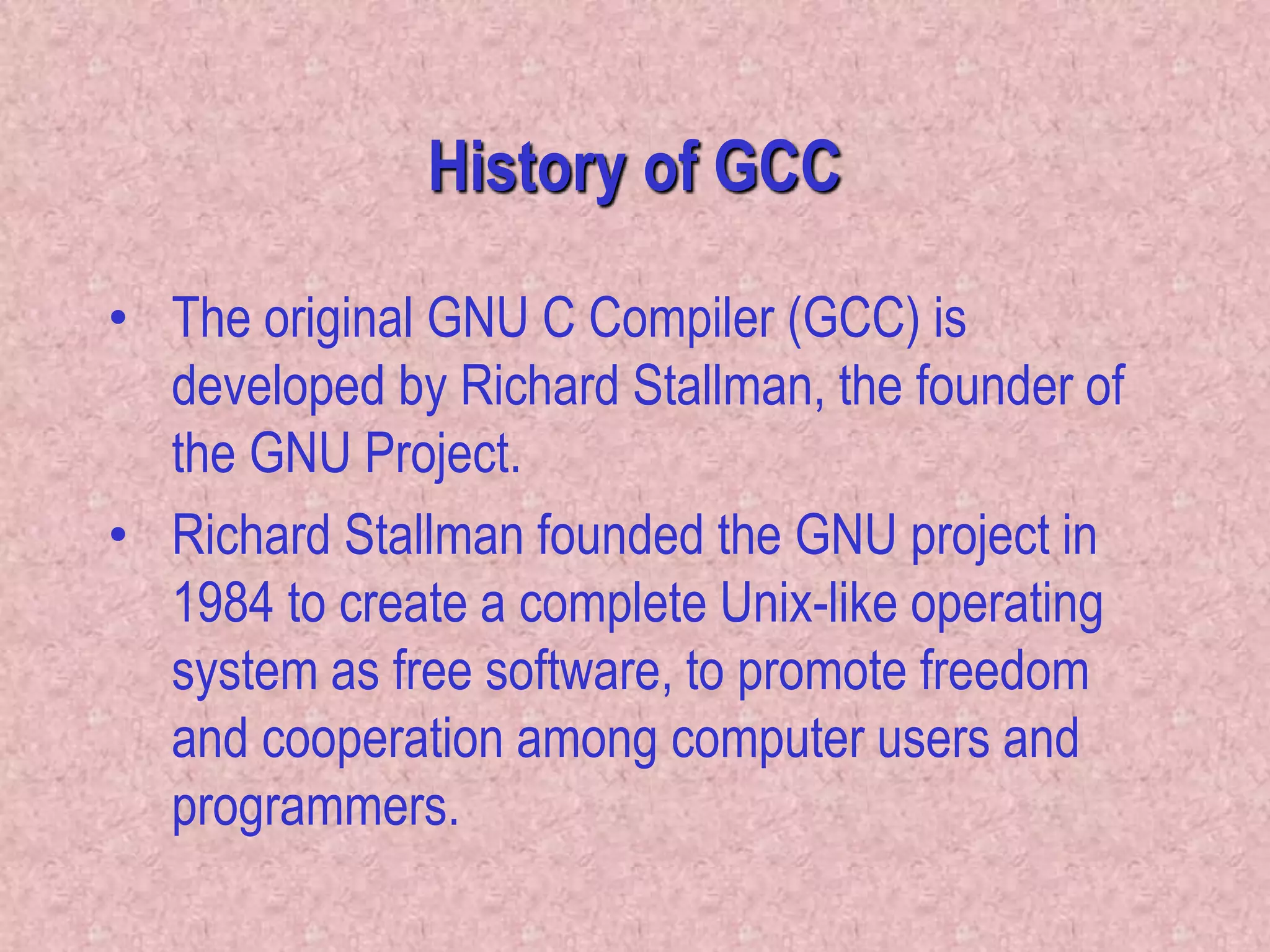 GCC compiler | PPT
