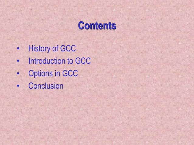 GCC compiler | PPT | Programming Languages | Computing