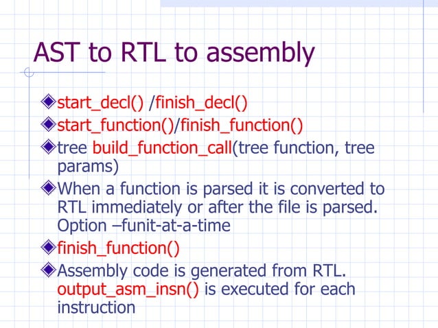 GEM - GNU C Compiler Extensions Framework | PPT