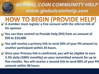 GLOBAL COIN COMMUNITY HELP (GCCH) PRESENTATION | PDF