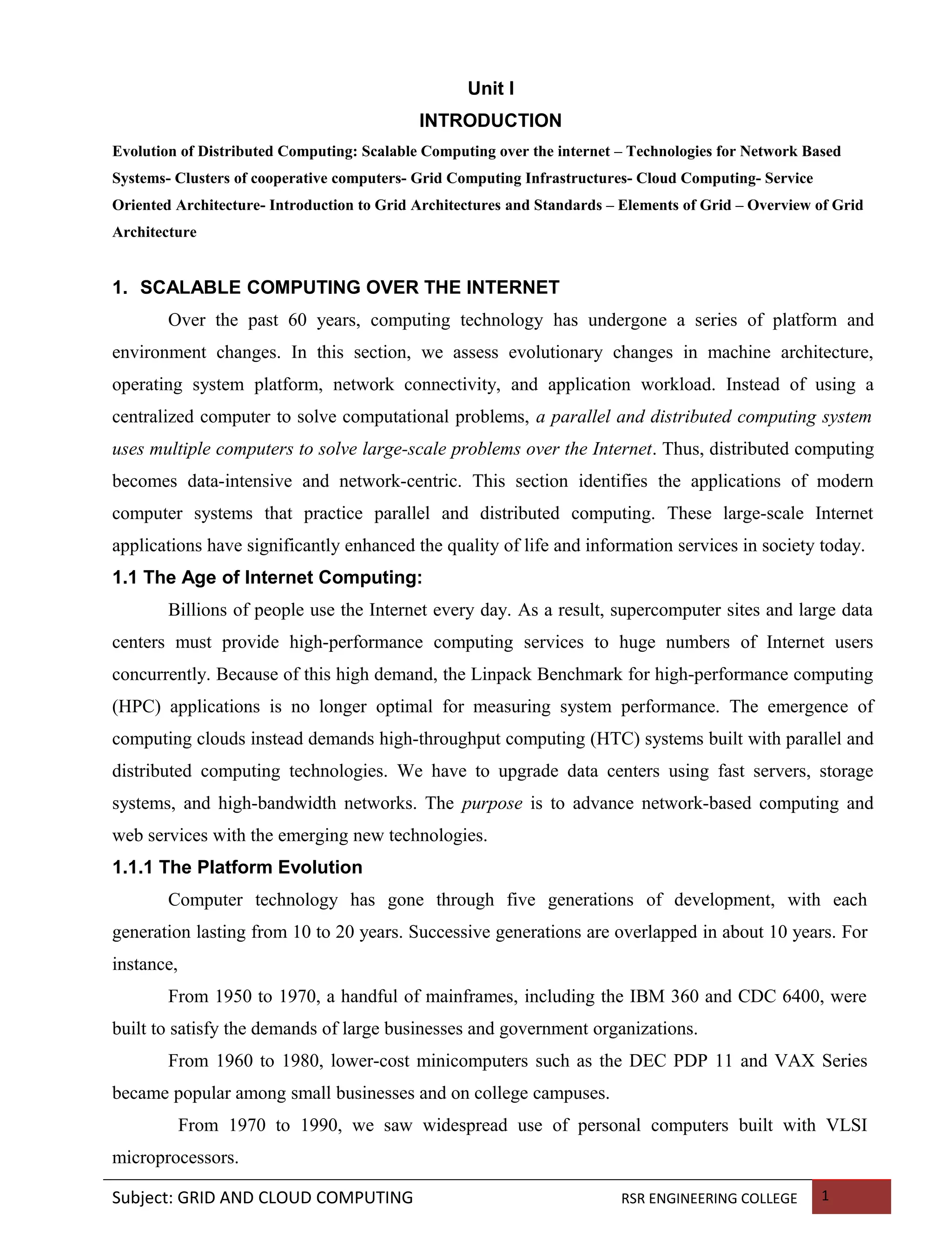 Gcc notes unit 1 | DOC