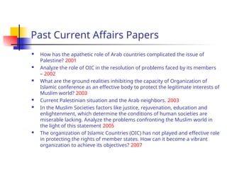 GCC plus OIC explained in a single ppt file | PPT