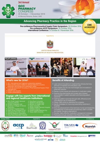 3rd Annual GCC Pharmacy Congress Brochure | PDF