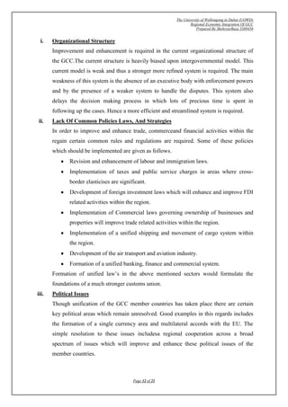 Gcc report | DOCX | Political Issues & policy | Politics
