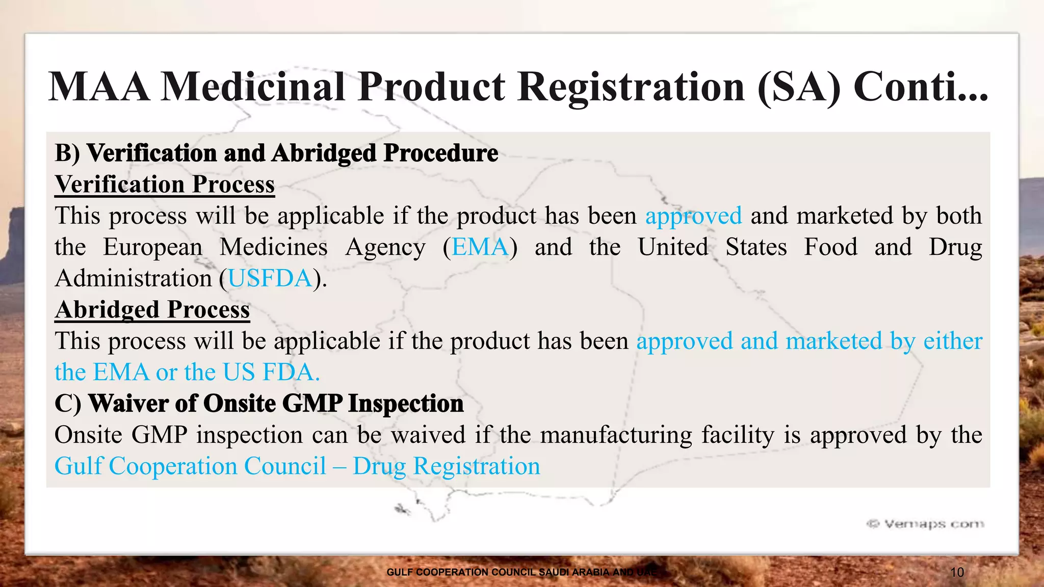 GCC Regulatory MAA & post approval requirements (Saudi Arabia & UAE ...