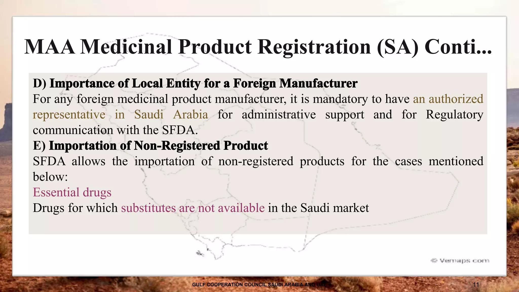 GCC Regulatory MAA & post approval requirements (Saudi Arabia & UAE ...