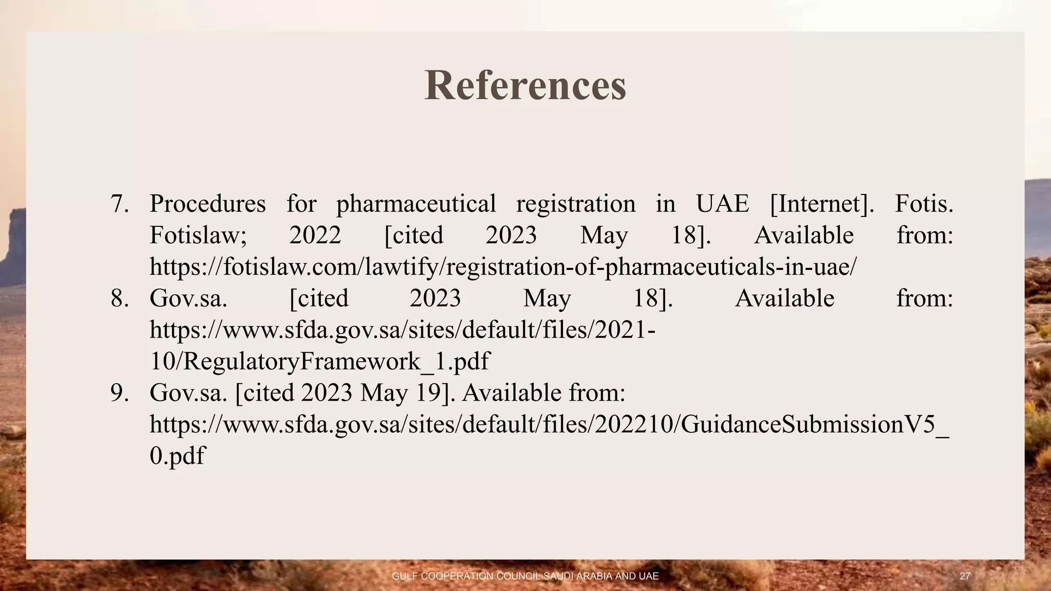 GCC Regulatory MAA & post approval requirements (Saudi Arabia & UAE) unit-5 RADC (RA) | PPTX
