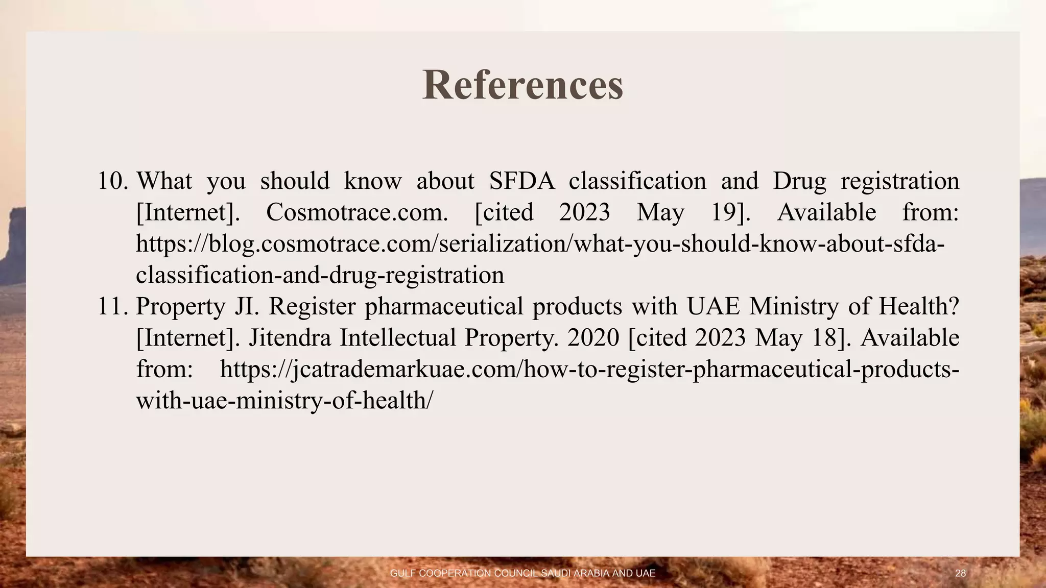 GCC Regulatory MAA & post approval requirements (Saudi Arabia & UAE) unit-5 RADC (RA) | PPTX