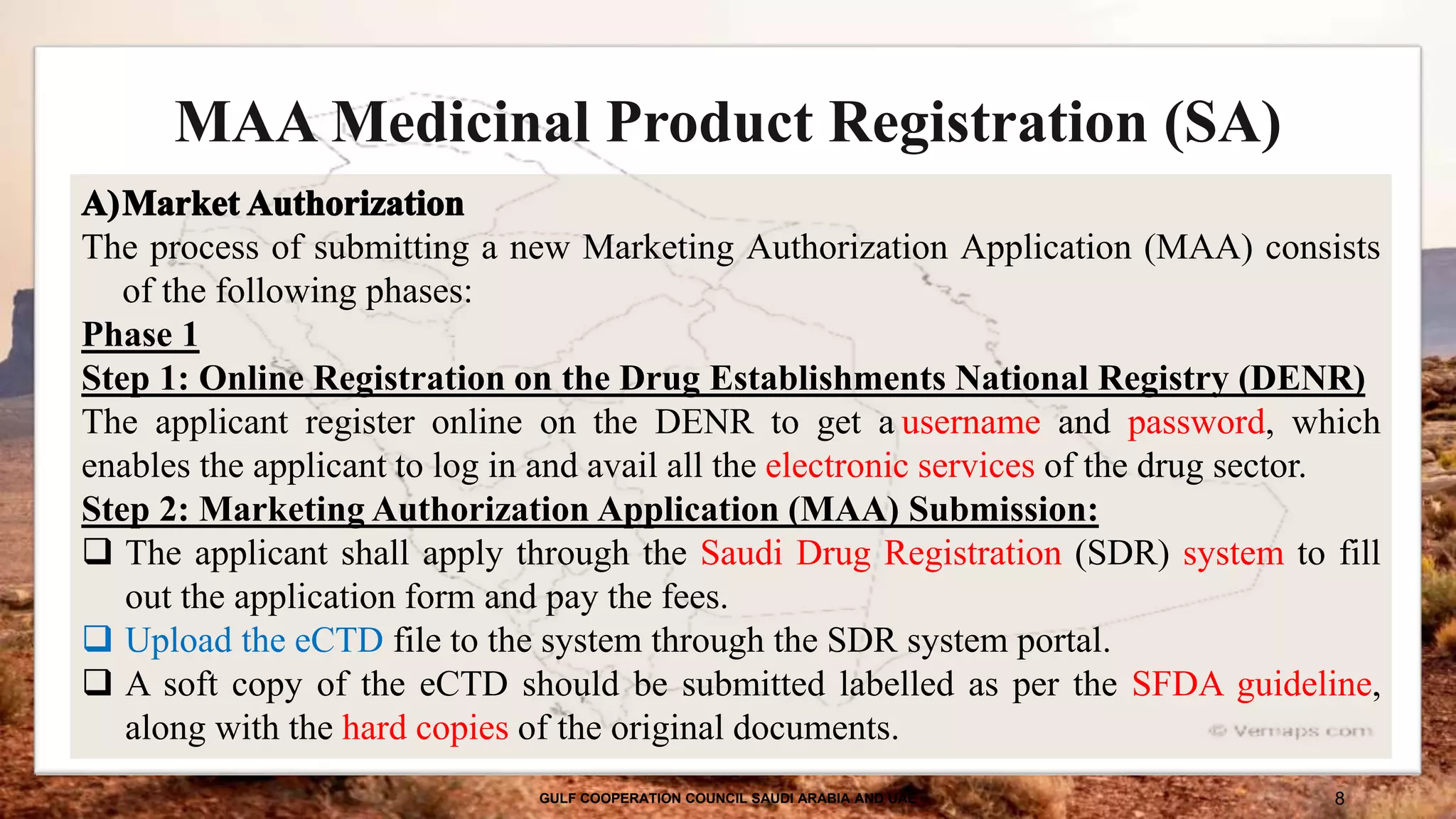 GCC Regulatory MAA & post approval requirements (Saudi Arabia & UAE ...