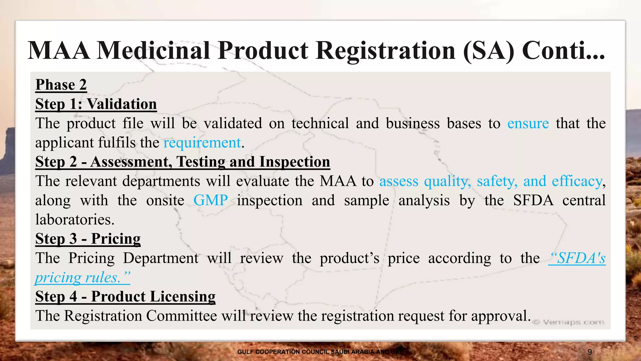 GCC Regulatory MAA & post approval requirements (Saudi Arabia & UAE ...