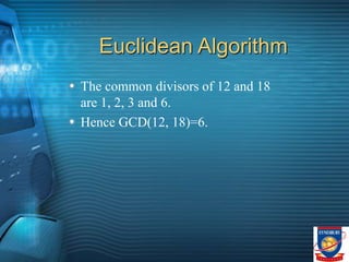 GCD.ppt for mathematics learning. Can be of use for college algebra | PPT