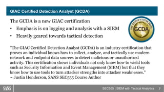 GCDA - GIAC Certificated Detection Analyst | PPTX