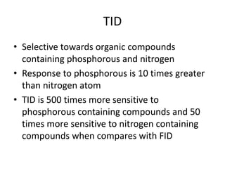 Gas chromatography detectors types | PPT