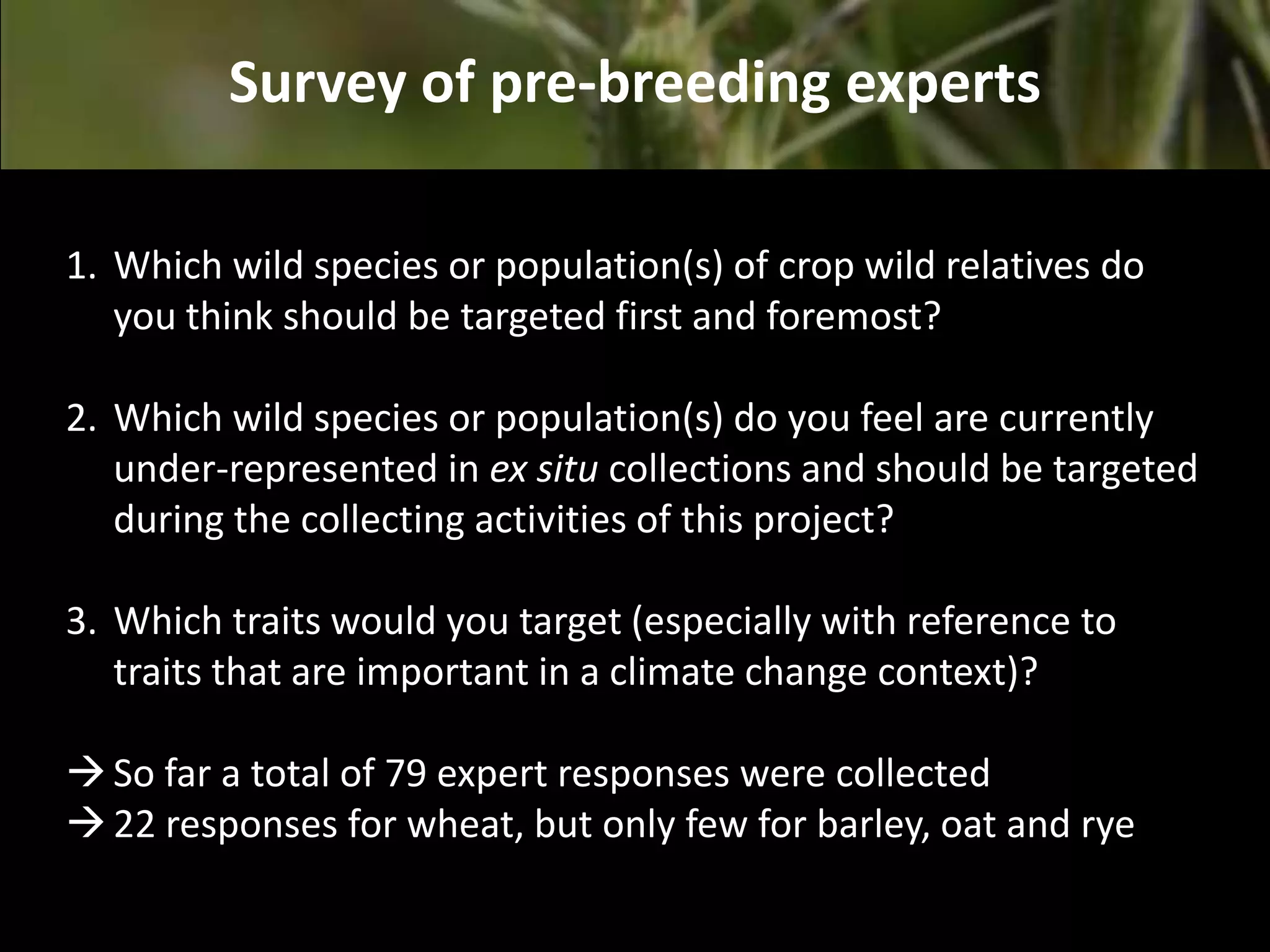 Using crop wild relatives in crop improvement | PPTX