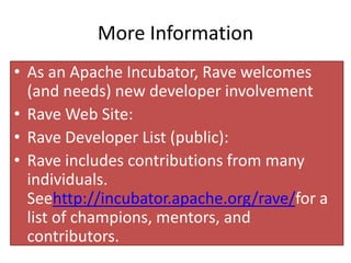 GCE11 Apache Rave Presentation | PPTX | Web Development | Internet