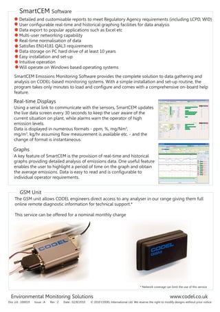 GCEM4000 insitu gas analyser codel datasheet | PDF