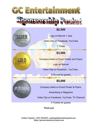 GC Entertainment Event Sponsorship Media Kit | PDF