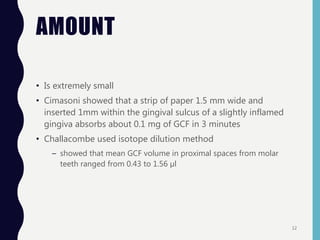 Gingival crevicular Fluid | PPTX