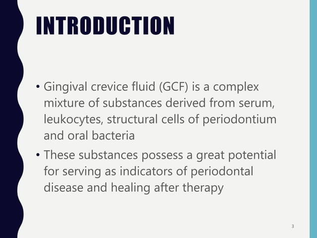 Gingival crevicular Fluid | PPTX | Dental Health | Diseases and Conditions