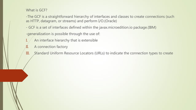 Generic Connection Framework | PPTX