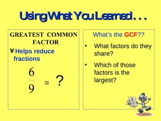 Greatest Common Factor | PPT