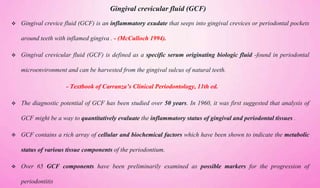 Gingival Crevicular Fluid | PPTX