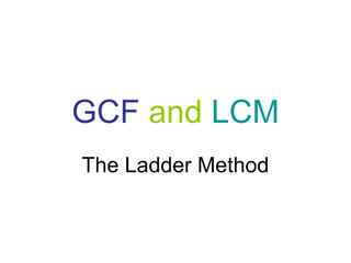 Gcf and lcm 1 | PPT