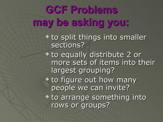 Gcf and lcm (1) | PPT