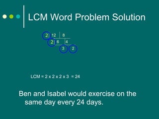 Gcf and lcm word problems tips | PPT