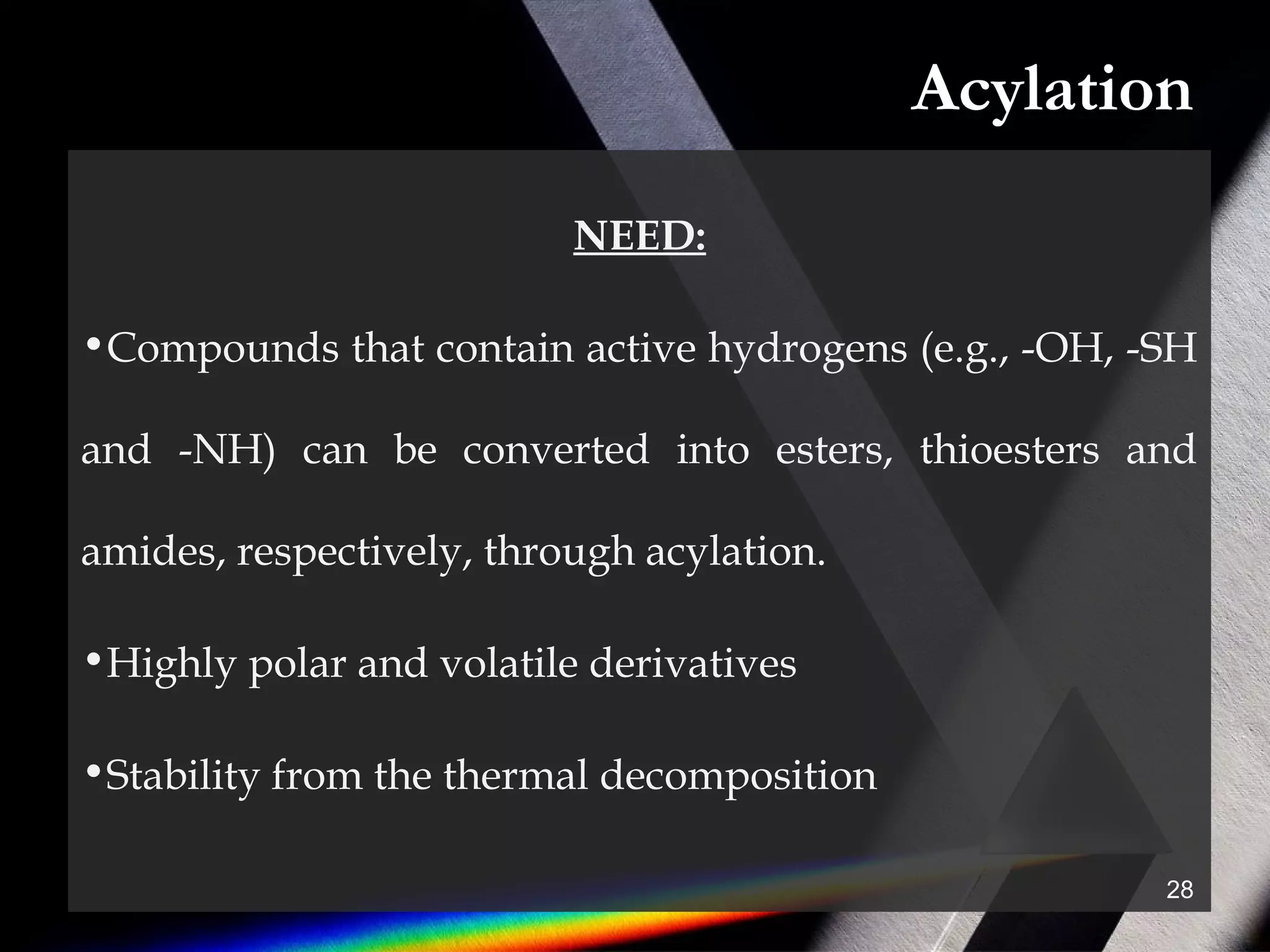 Derivatization in GC | PPT