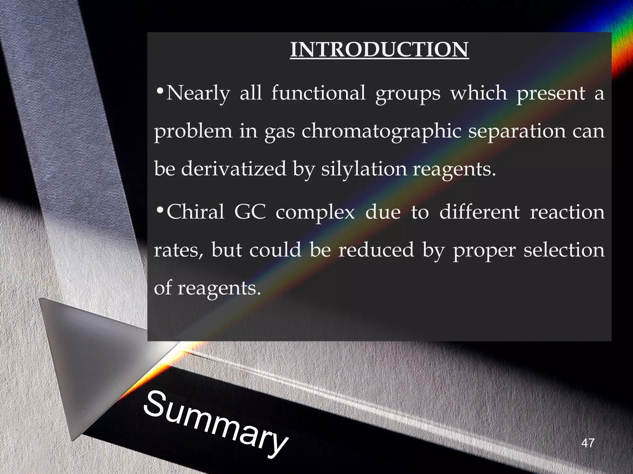 Derivatization in GC | PPT