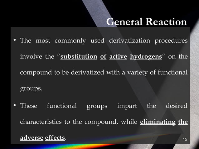 Derivatization in GC | PPT | Chemistry | Science
