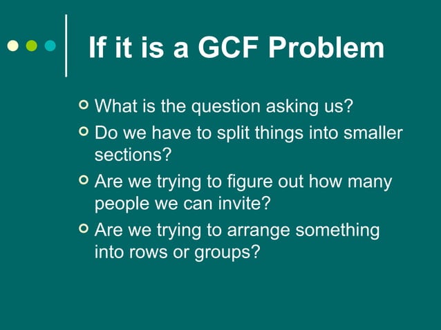 Gcf lcm problem solving | PPT | Free Download