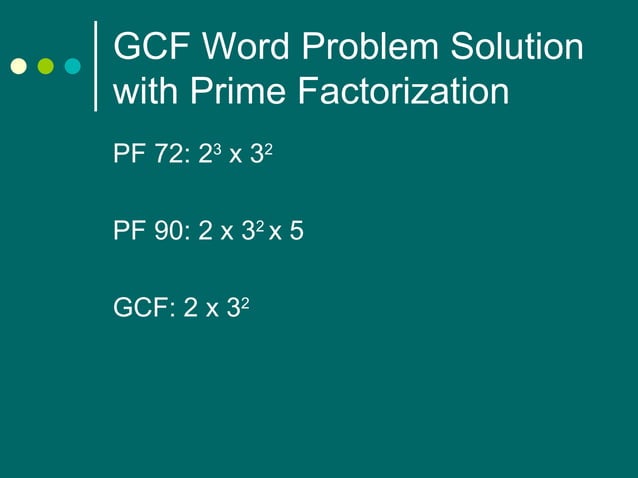 Gcf lcm problem solving | PPT