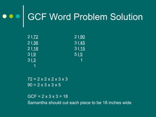 Gcf Lcm Word Problems | PPT