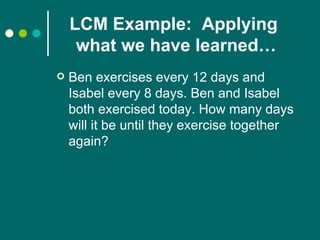 Gcf Lcm Word Problems | PPT