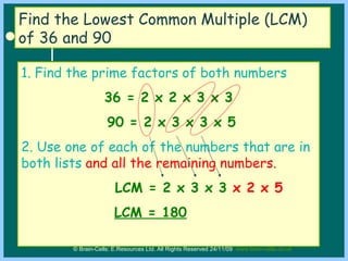 Gcf Lcm Word Problems | PPT