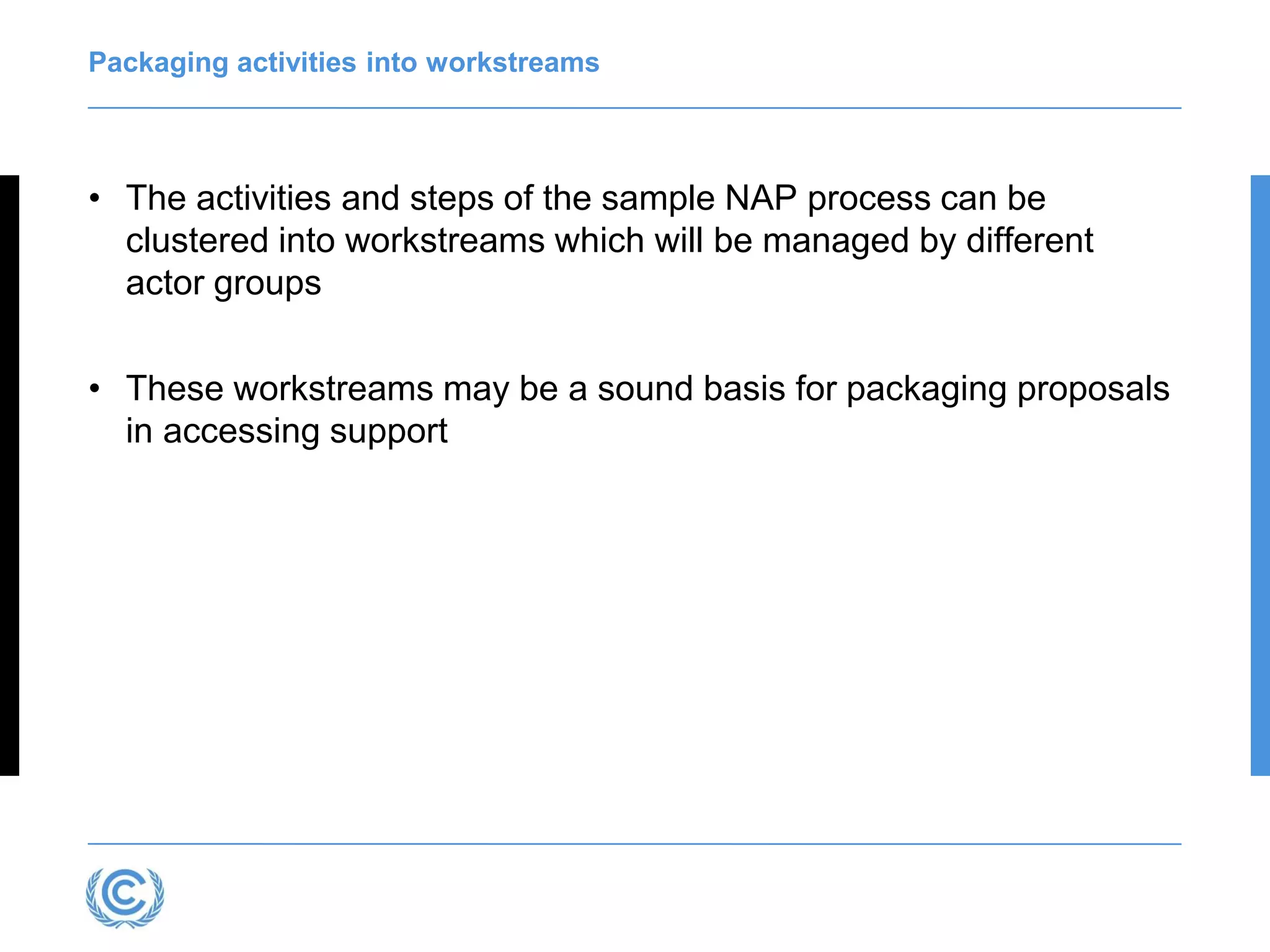 The sample NAP process based on the UNFCCC NAP technical guidelines | PPT