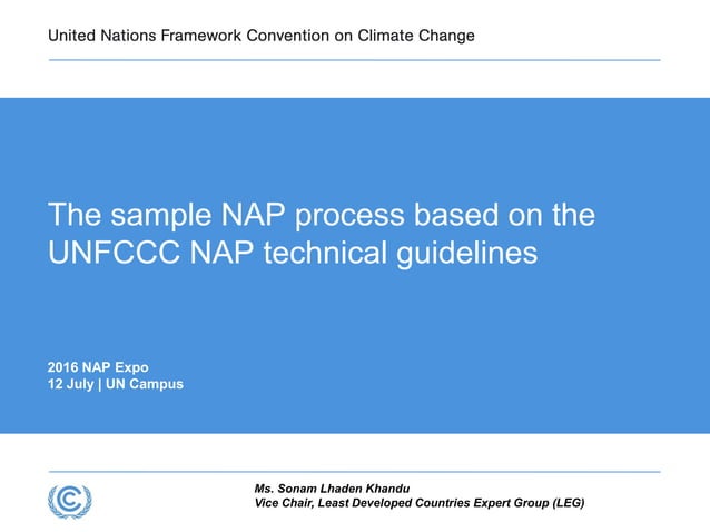 The sample NAP process based on the UNFCCC NAP technical guidelines | PDF