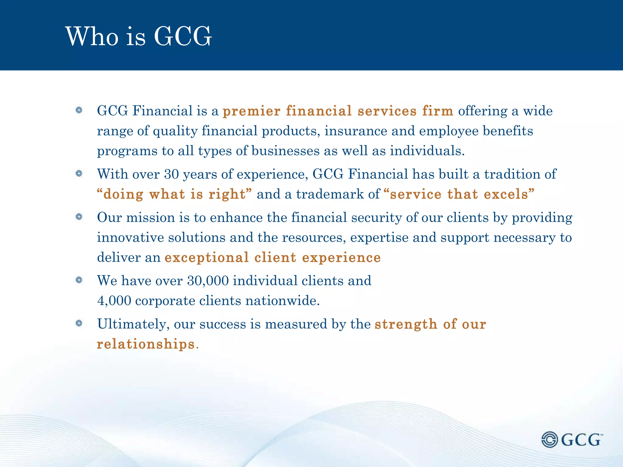 GCG Capabilities Presentation | PPT