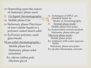 Gc & gc vs hplc | PPTX | Chemistry | Science