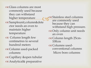 Gc & gc vs hplc | PPTX | Chemistry | Science