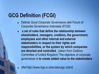 Gcg definition | PPTX